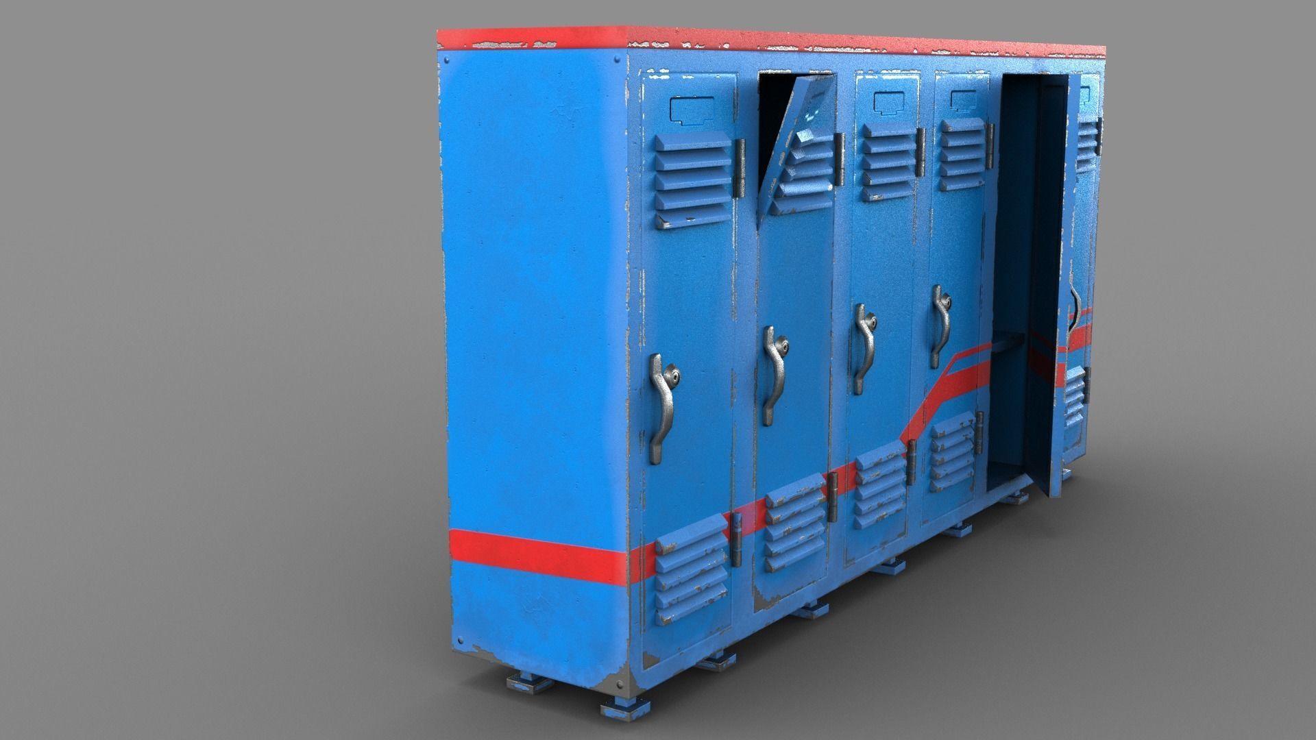 3D model Stylized Lockers VR / AR / low-poly | CGTrader