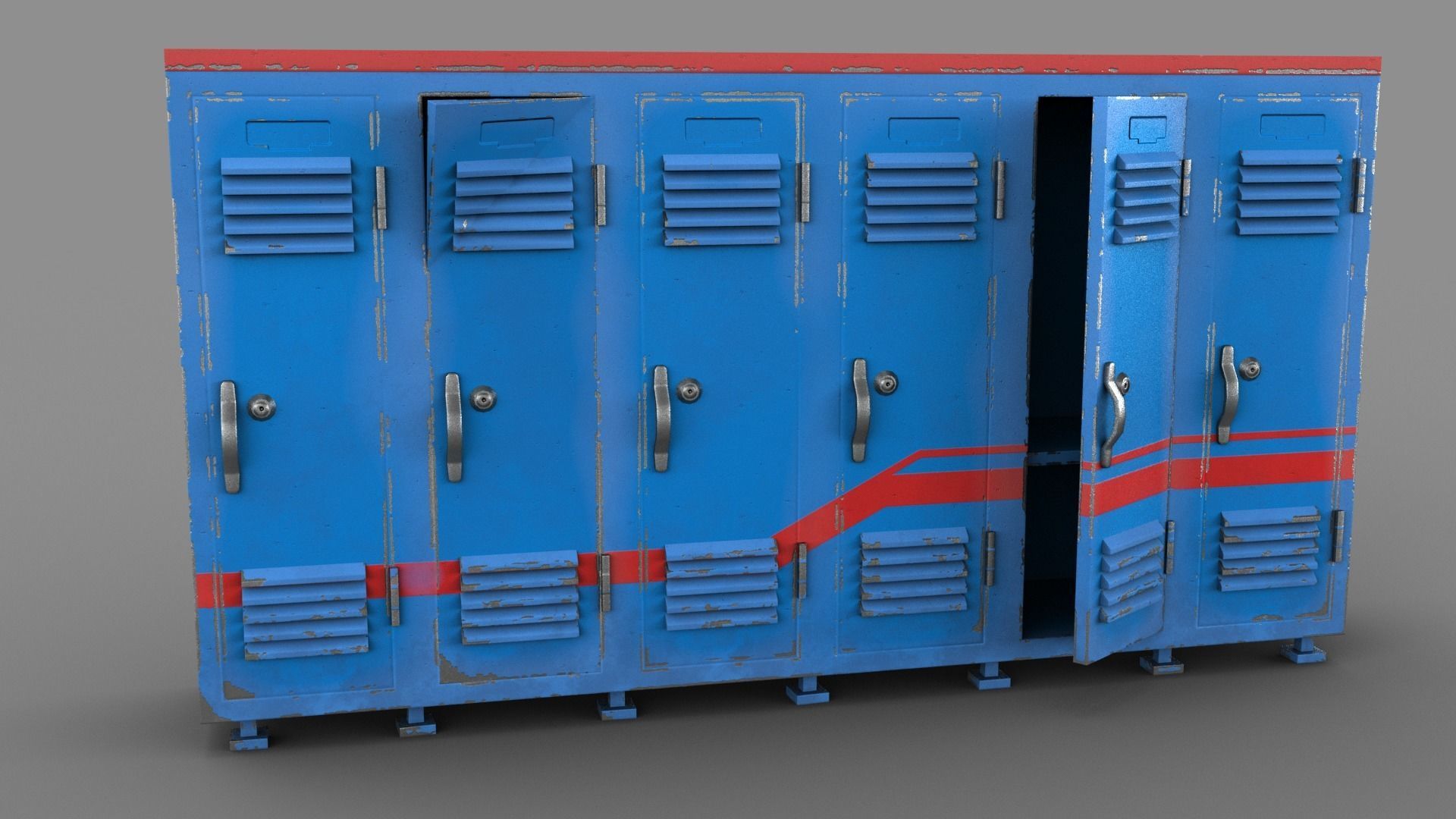 3D model Stylized Lockers VR / AR / low-poly | CGTrader