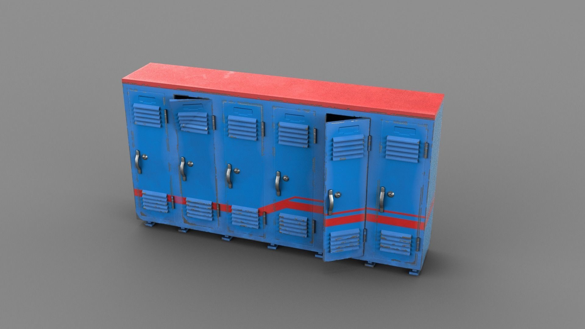 3D model Stylized Lockers VR / AR / low-poly | CGTrader