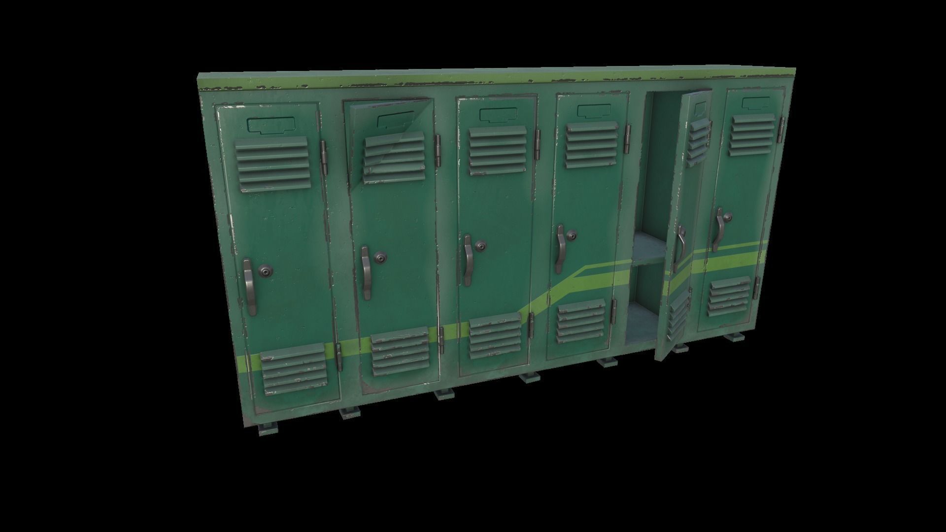 3D model Stylized Lockers VR / AR / low-poly | CGTrader