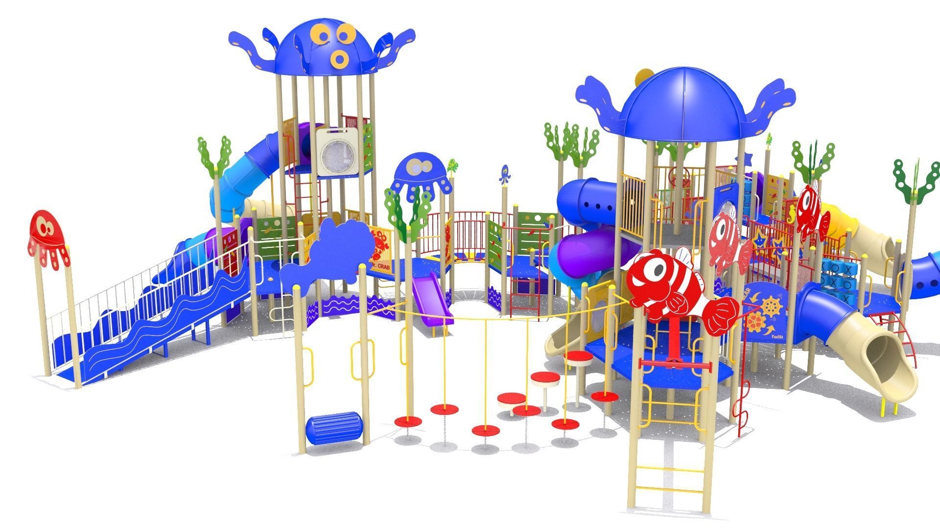Octopus Ocean Playground 3D model | CGTrader