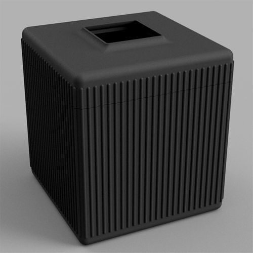 Ribbed Tissue Box 3D model 3D printable | CGTrader