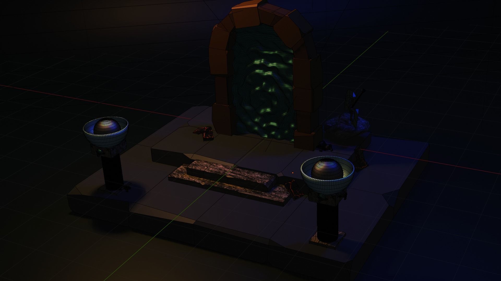 portal of the emerald monkey 3D model | CGTrader