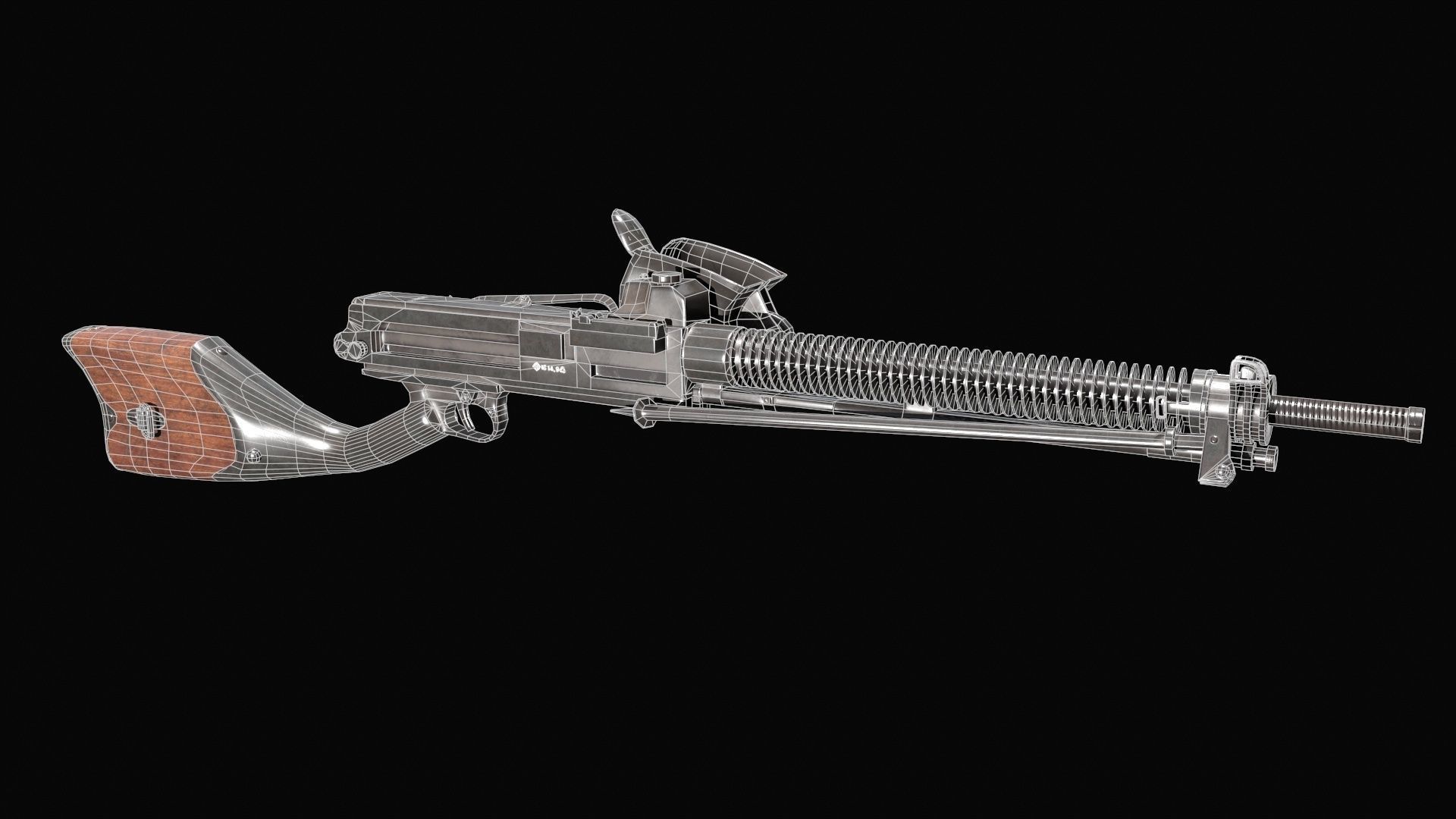 3D model Nambu Type 11 light machine gun VR / AR / low-poly | CGTrader