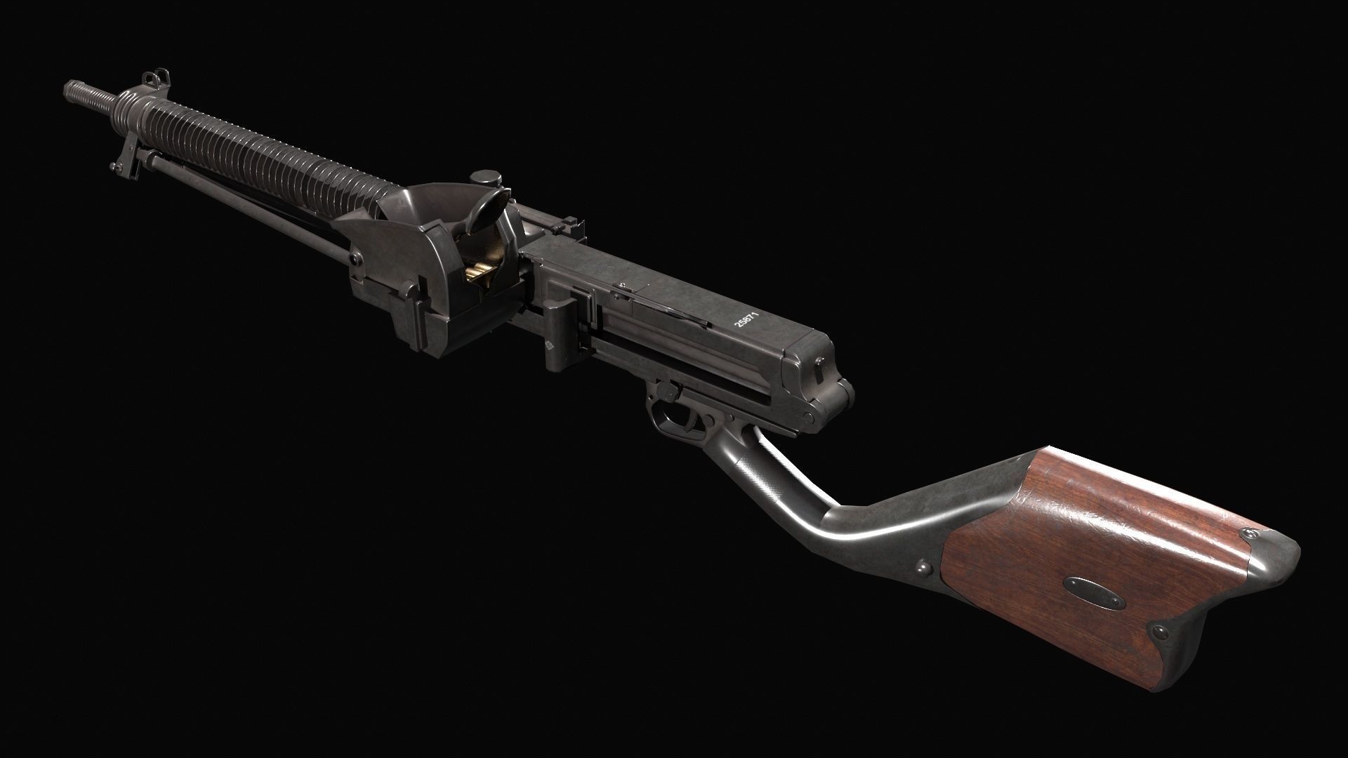 3D model Nambu Type 11 light machine gun VR / AR / low-poly | CGTrader