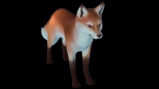VR-Animals Challenge Low Poly Fox free VR / AR / low-poly 3D model ...