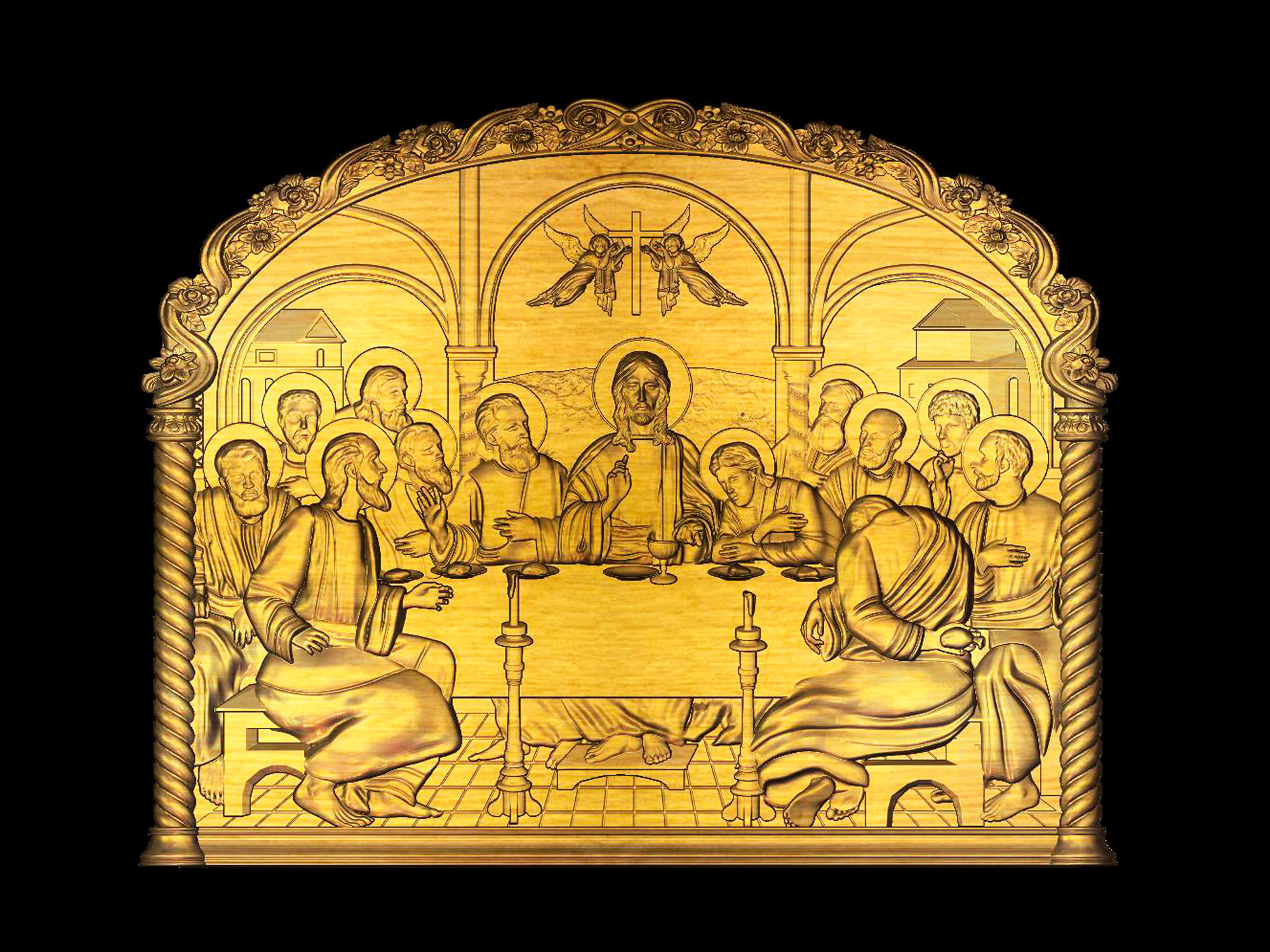 The Last Supper 3d model for cnc machines and 3d printers 3D model 3D ...
