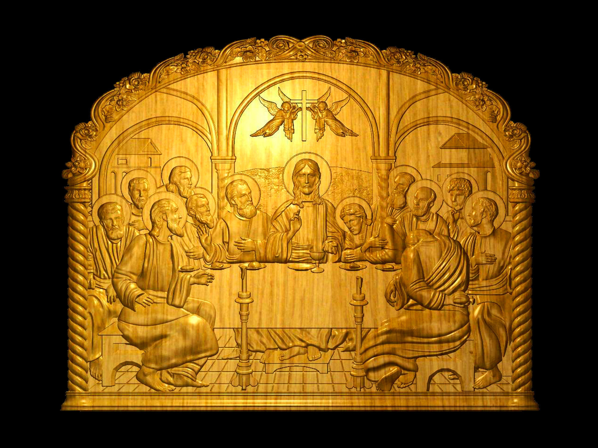 The Last Supper 3d model for cnc machines and 3d printers 3D model 3D ...