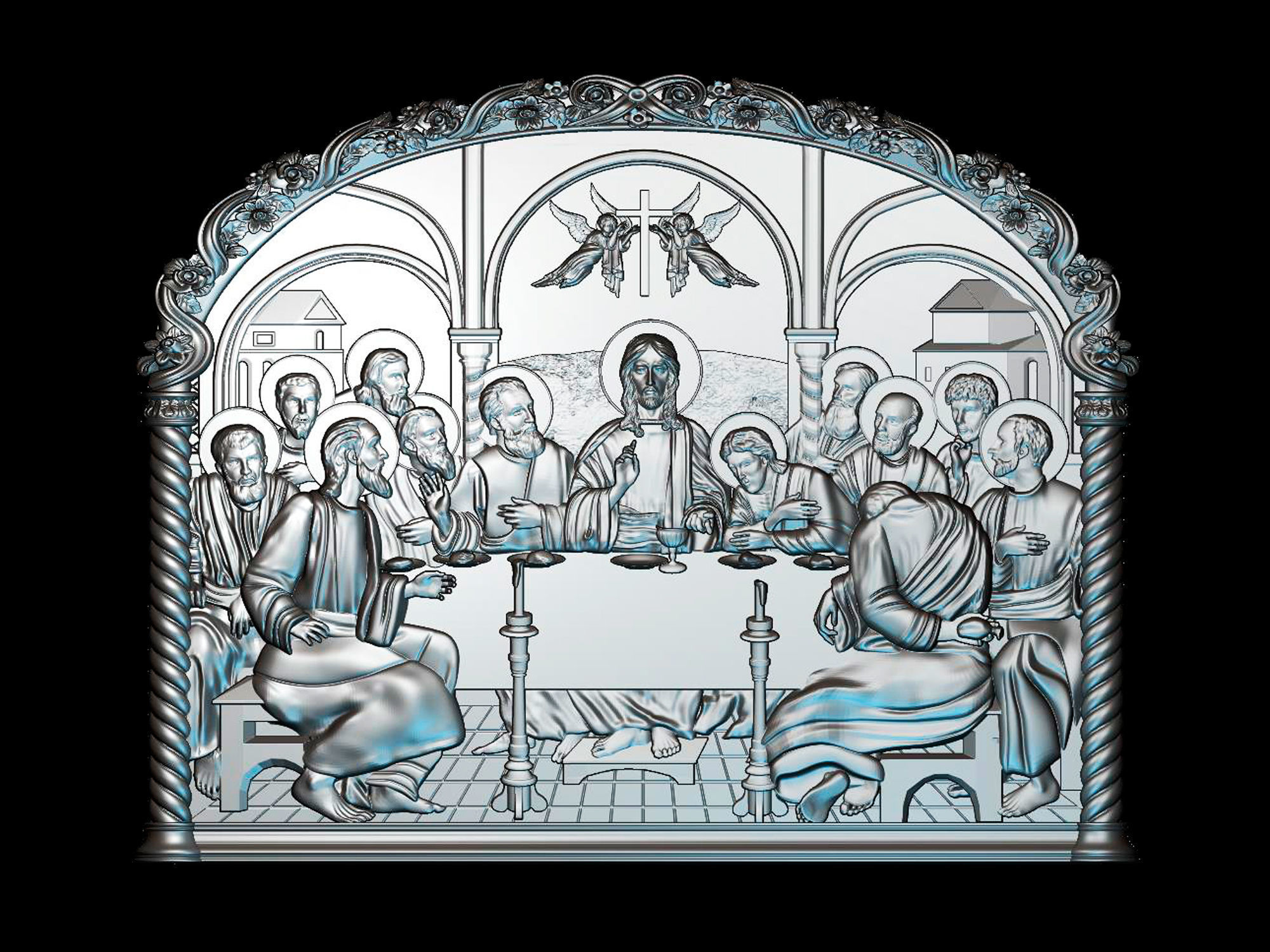 The Last Supper 3d model for cnc machines and 3d printers 3D model 3D ...