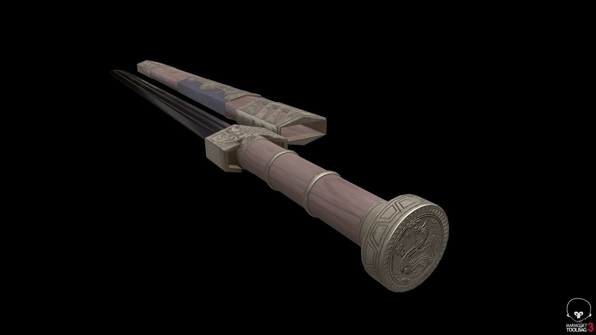 3D model Ancient Chinese Jian Sword VR / AR / low-poly | CGTrader