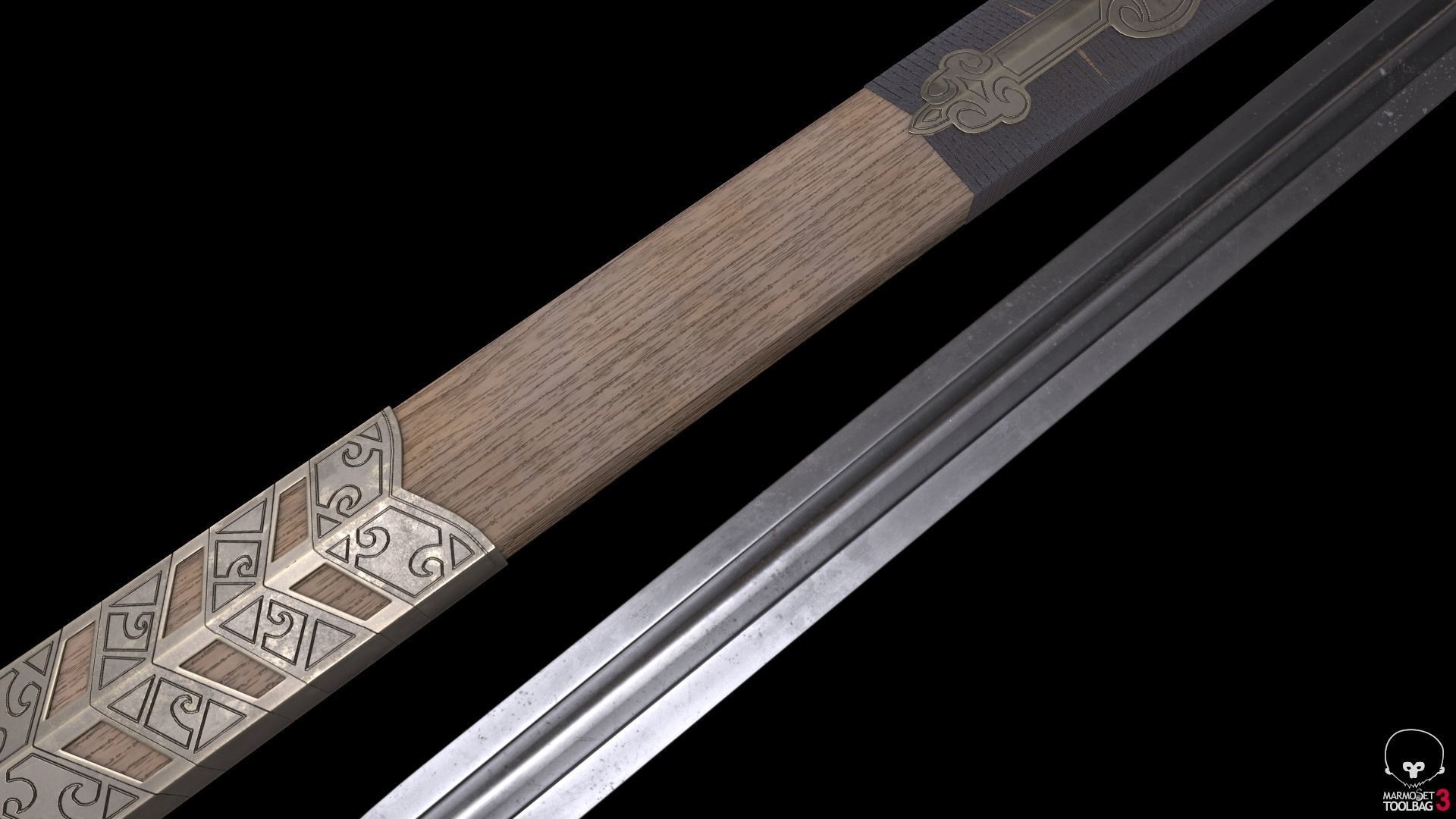 3D model Ancient Chinese Jian Sword VR / AR / low-poly | CGTrader