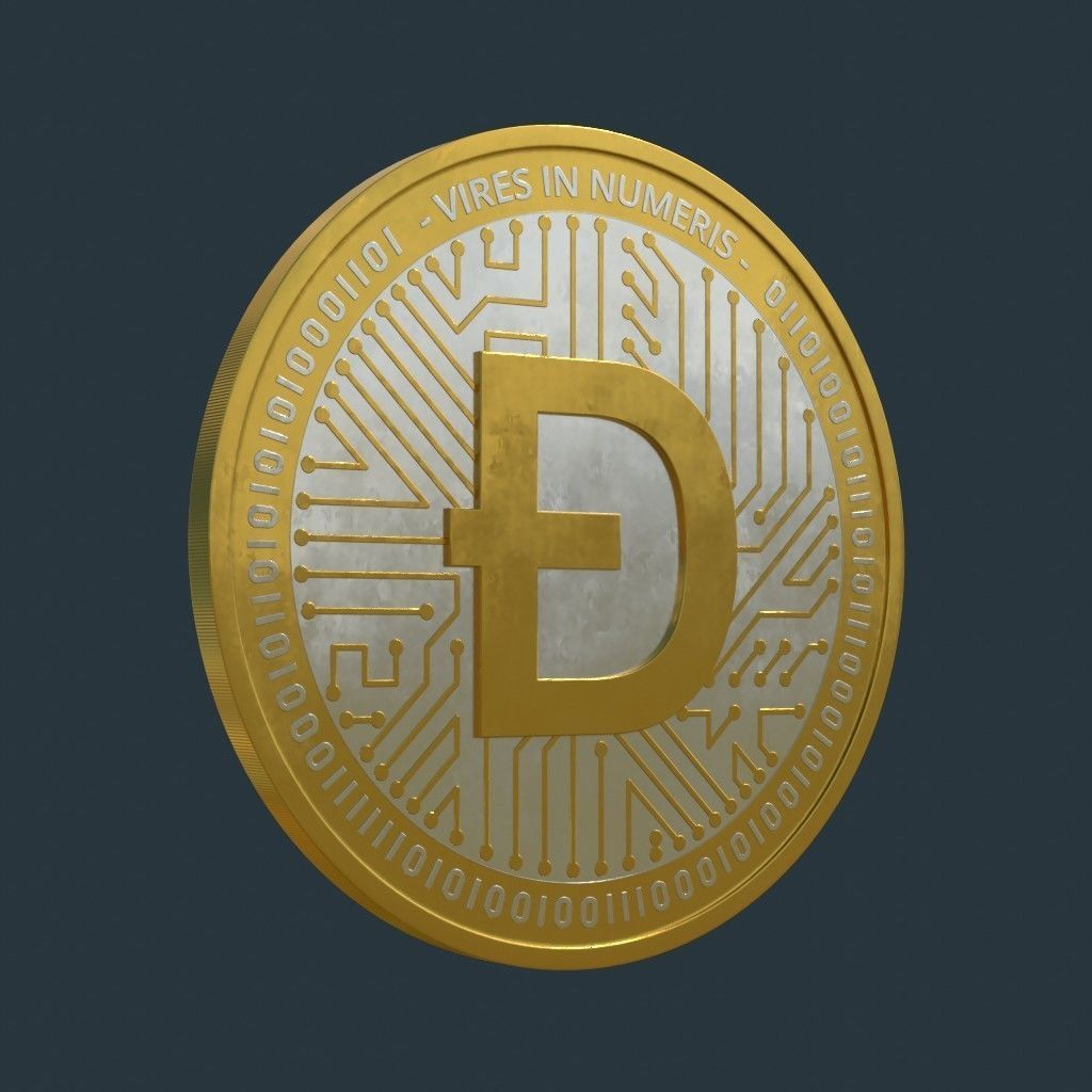 Dogecoin DOGE - Cryptocurrency Coin 3D model | CGTrader