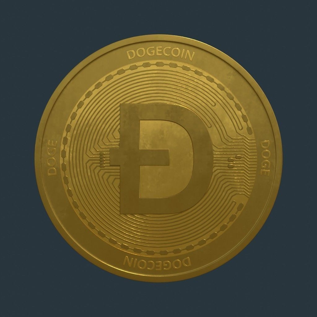 Dogecoin DOGE - Cryptocurrency Coin 3D model | CGTrader