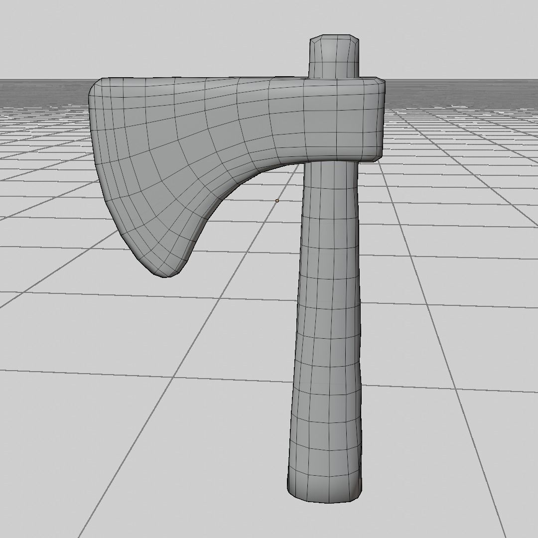Stylized Melee Weapon Axe PBR game ready Low-poly 3D model free VR / AR ...