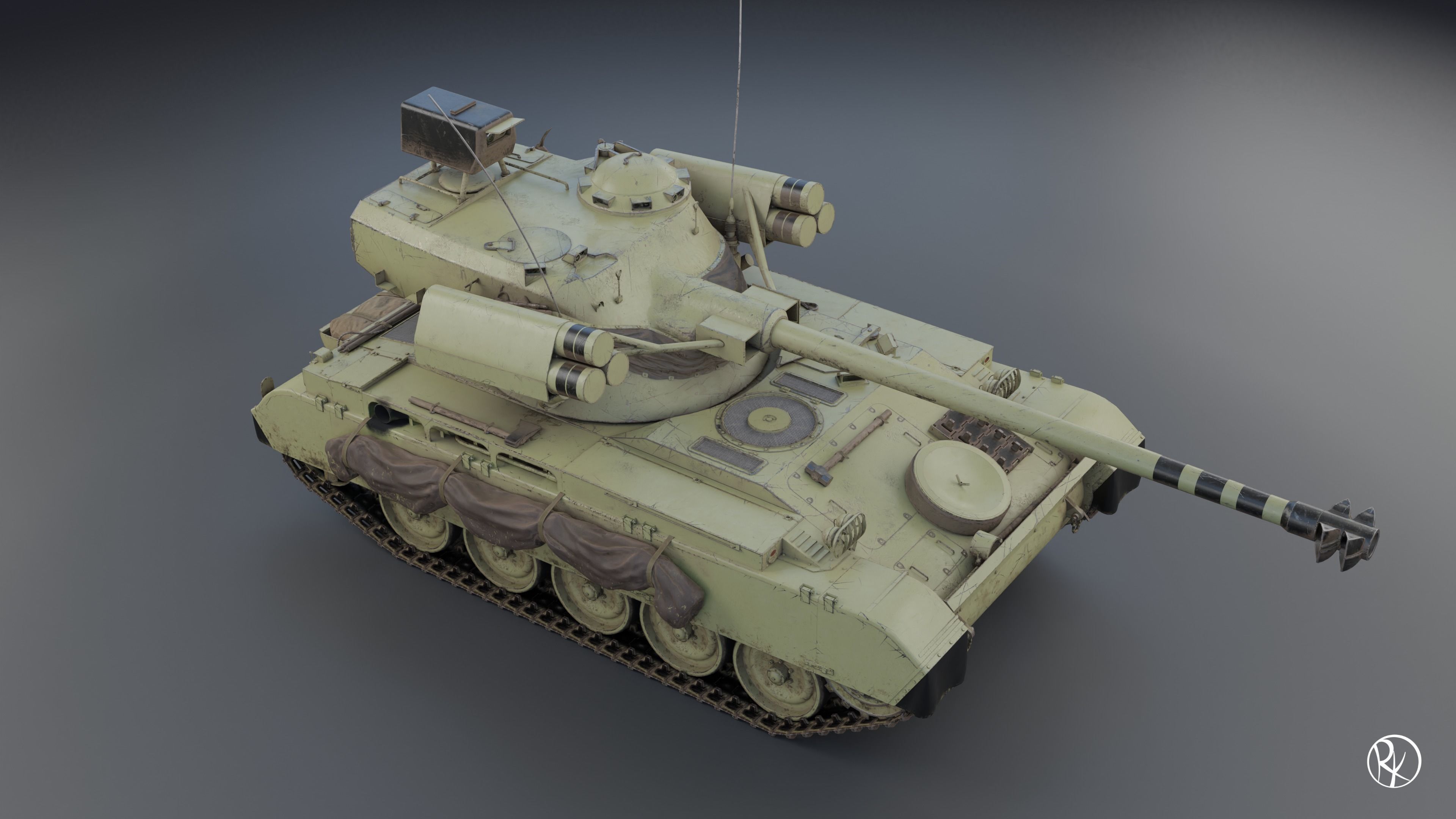AMX-13 105 PBR Model 3D model | CGTrader