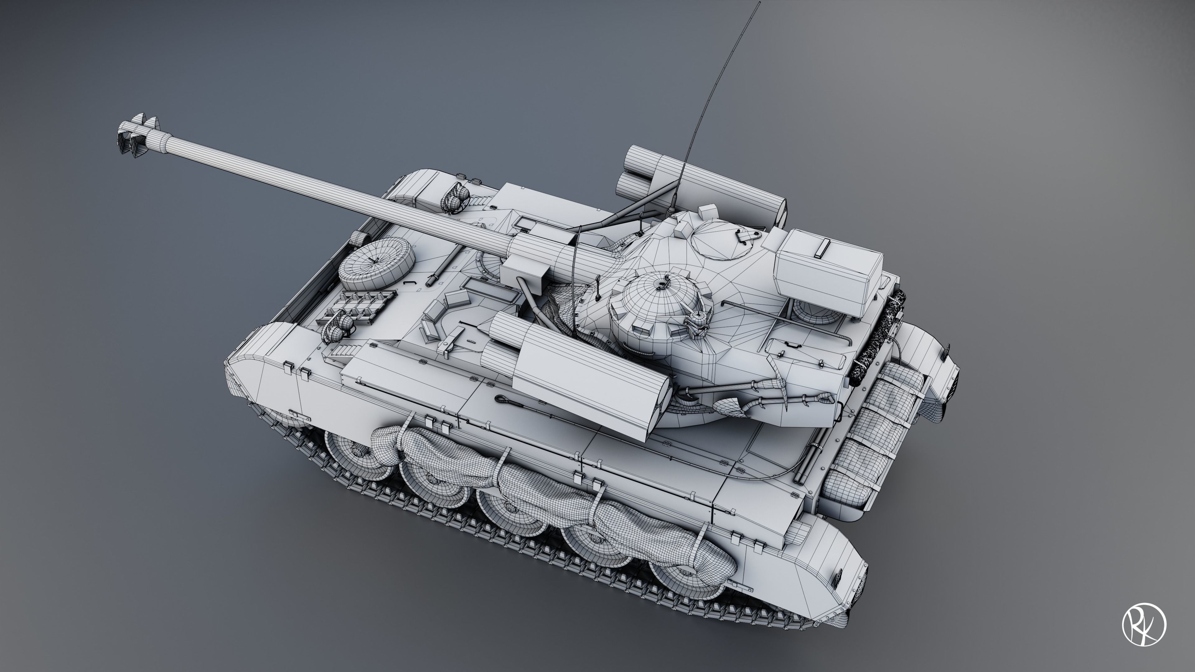 AMX-13 105 PBR Model 3D model | CGTrader