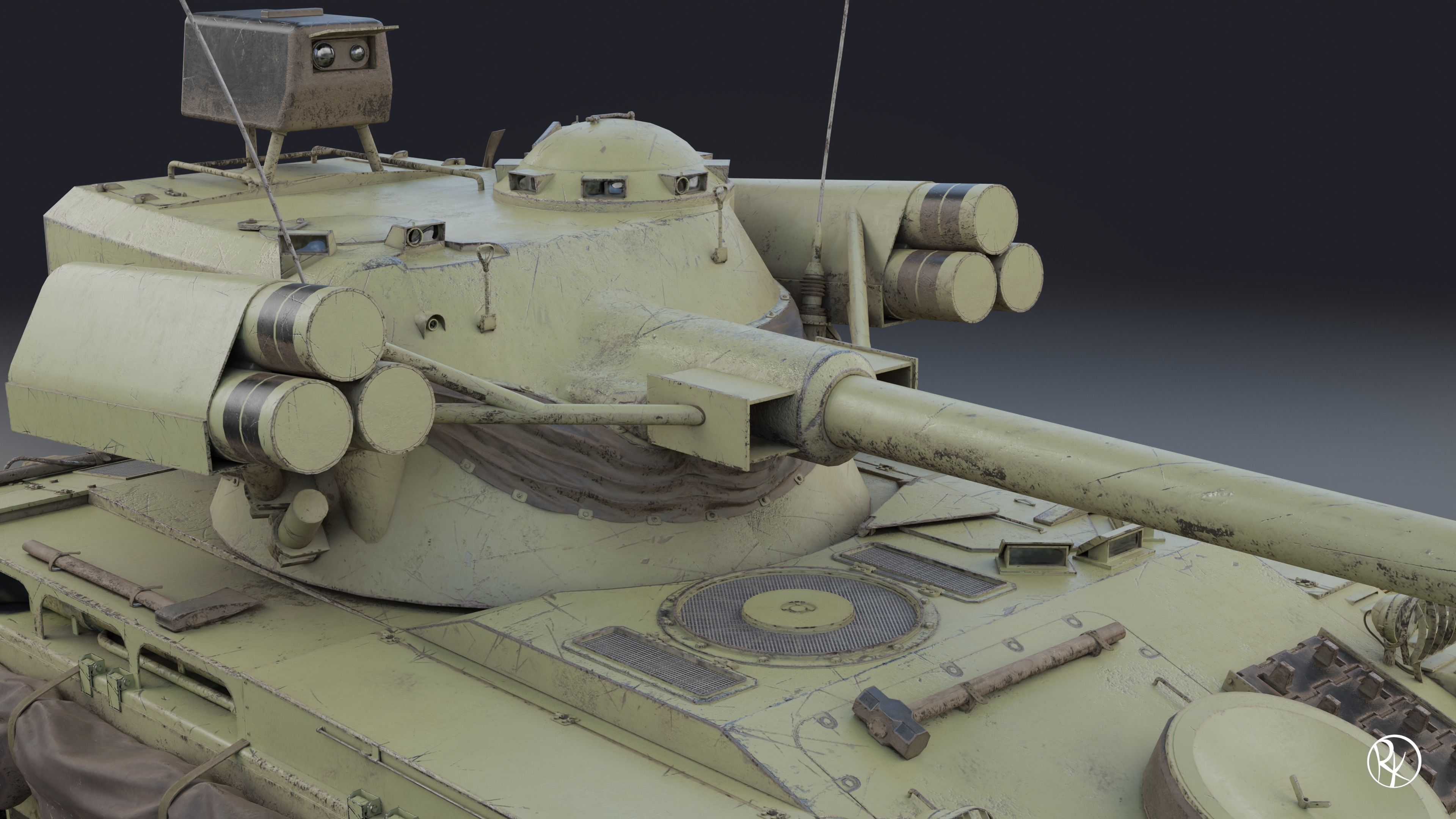 AMX-13 105 PBR Model 3D model | CGTrader