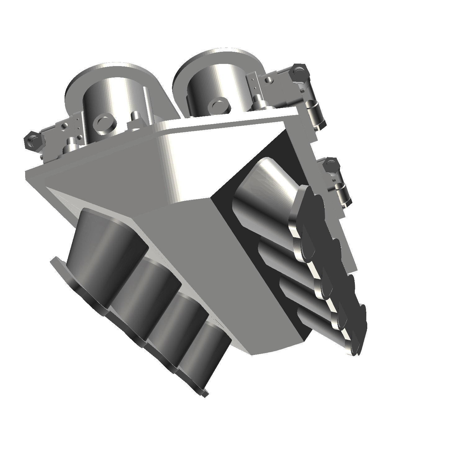 Pro Stock Tunnel Ram Intake with Split Dominator Carbs 3D model 3D ...