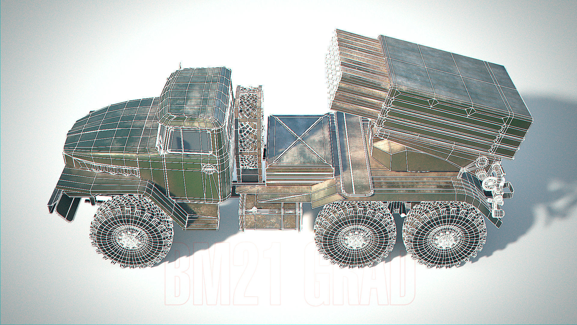 3D model BM-21 Grad Aged PBR VR / AR / low-poly | CGTrader