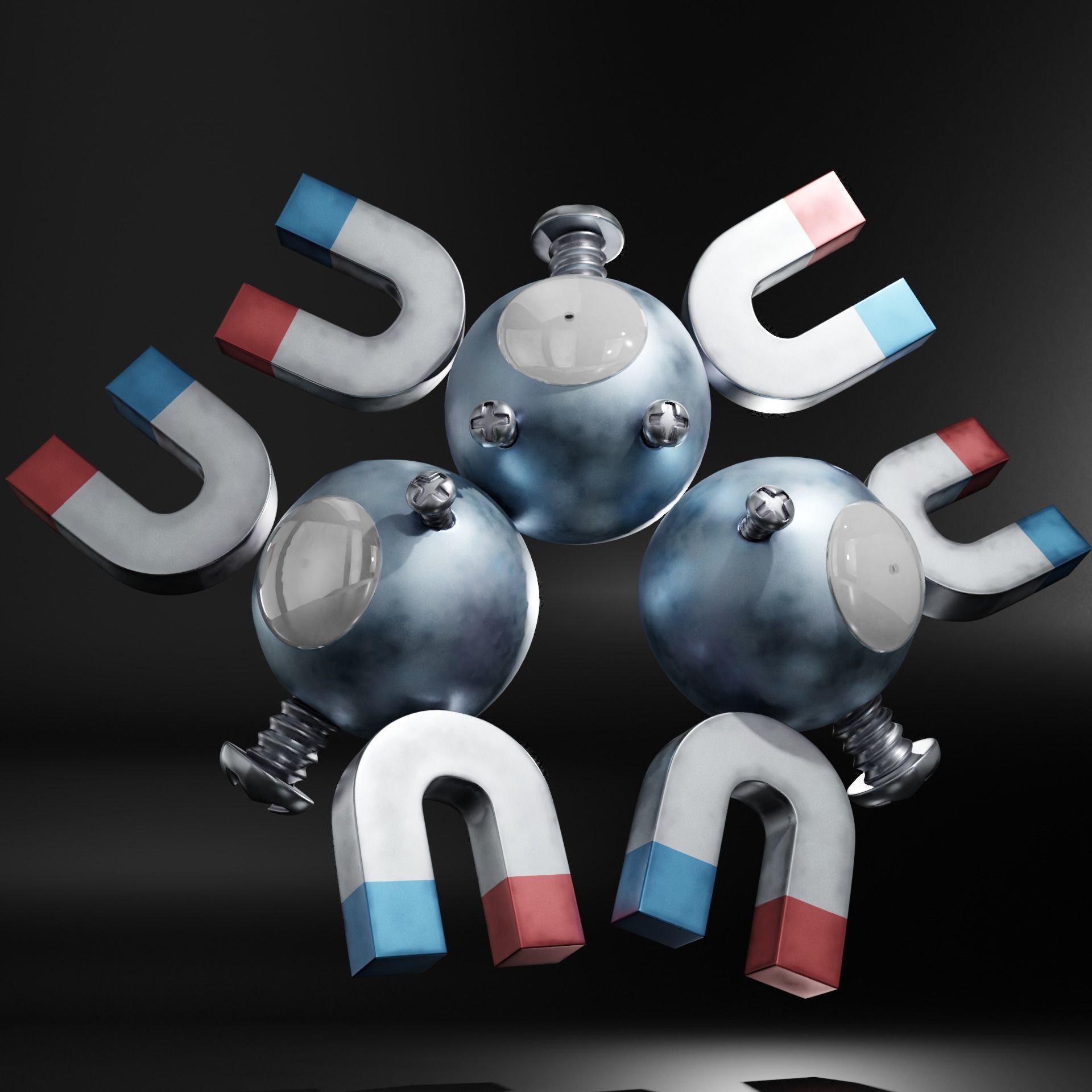 3D model Realistic Magnemite thermometer with wires VR / AR / low-poly ...