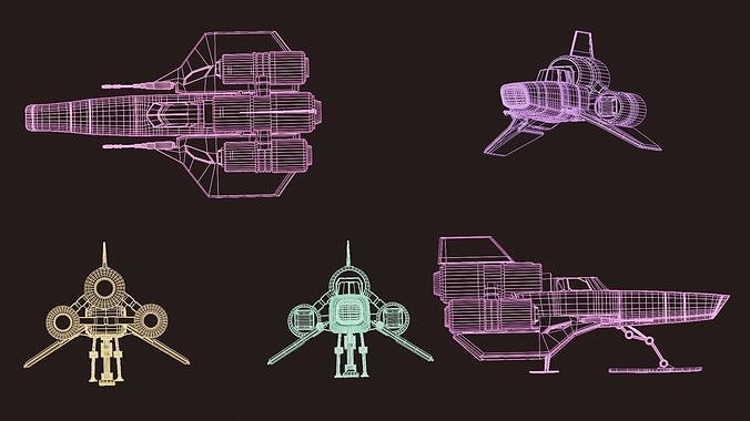 scifi spaceship viper mk2 free VR / AR / low-poly 3D model | CGTrader