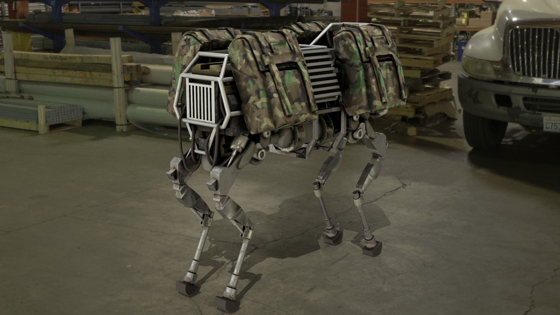 3D model BigDog Robot Boston Dynamics VR / AR / low-poly | CGTrader