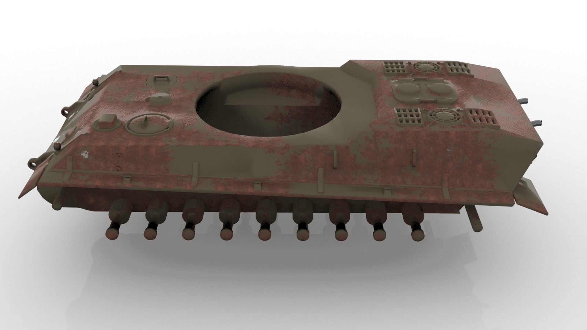 3D model Rusting Tank wreckage VR / AR / low-poly | CGTrader