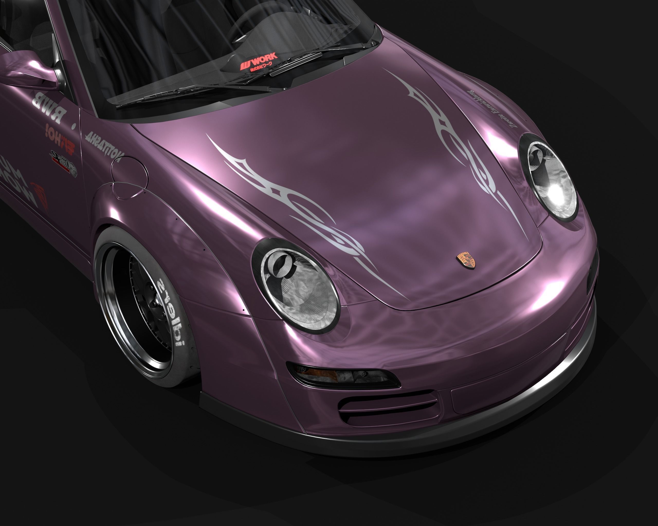 3D model RWB Widebody Kit for Porsche 911 997 VR / AR / low-poly | CGTrader