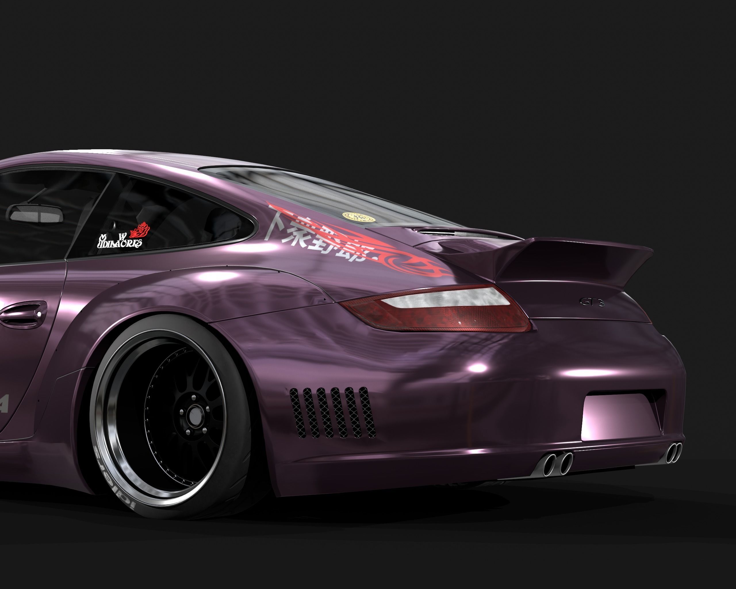 3D model RWB Widebody Kit for Porsche 911 997 VR / AR / low-poly | CGTrader