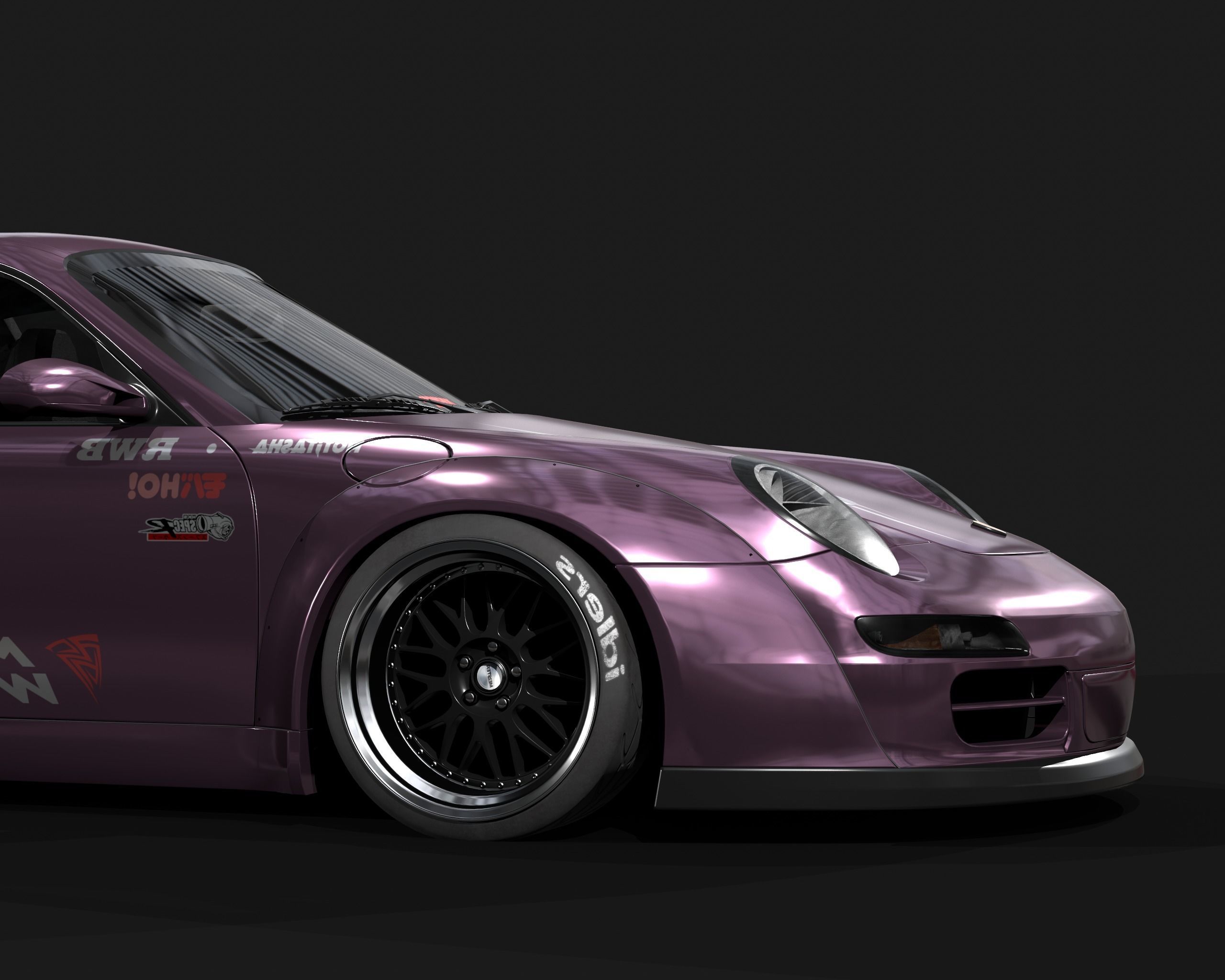 3D model RWB Widebody Kit for Porsche 911 997 VR / AR / low-poly | CGTrader