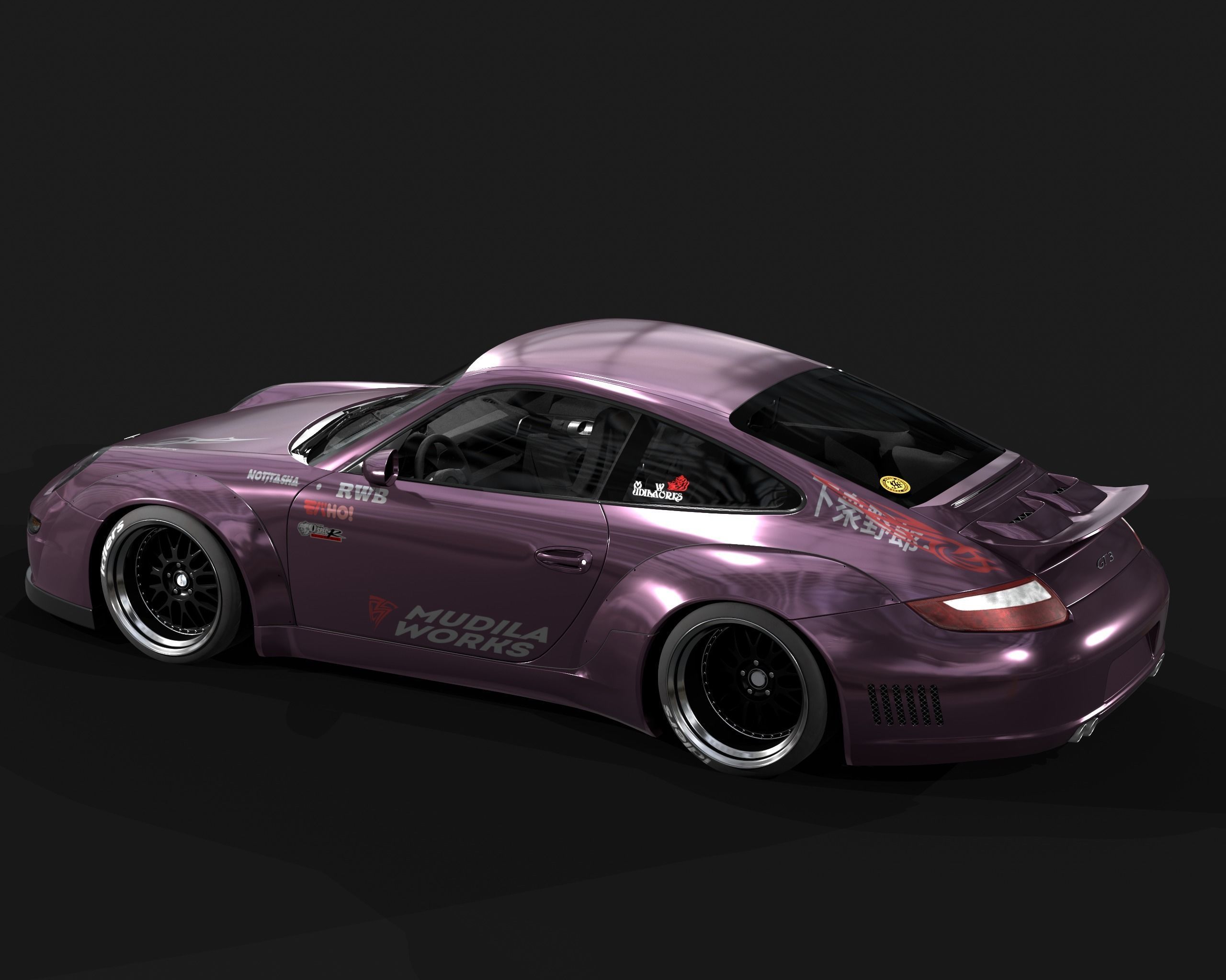 3D model RWB Widebody Kit for Porsche 911 997 VR / AR / low-poly | CGTrader