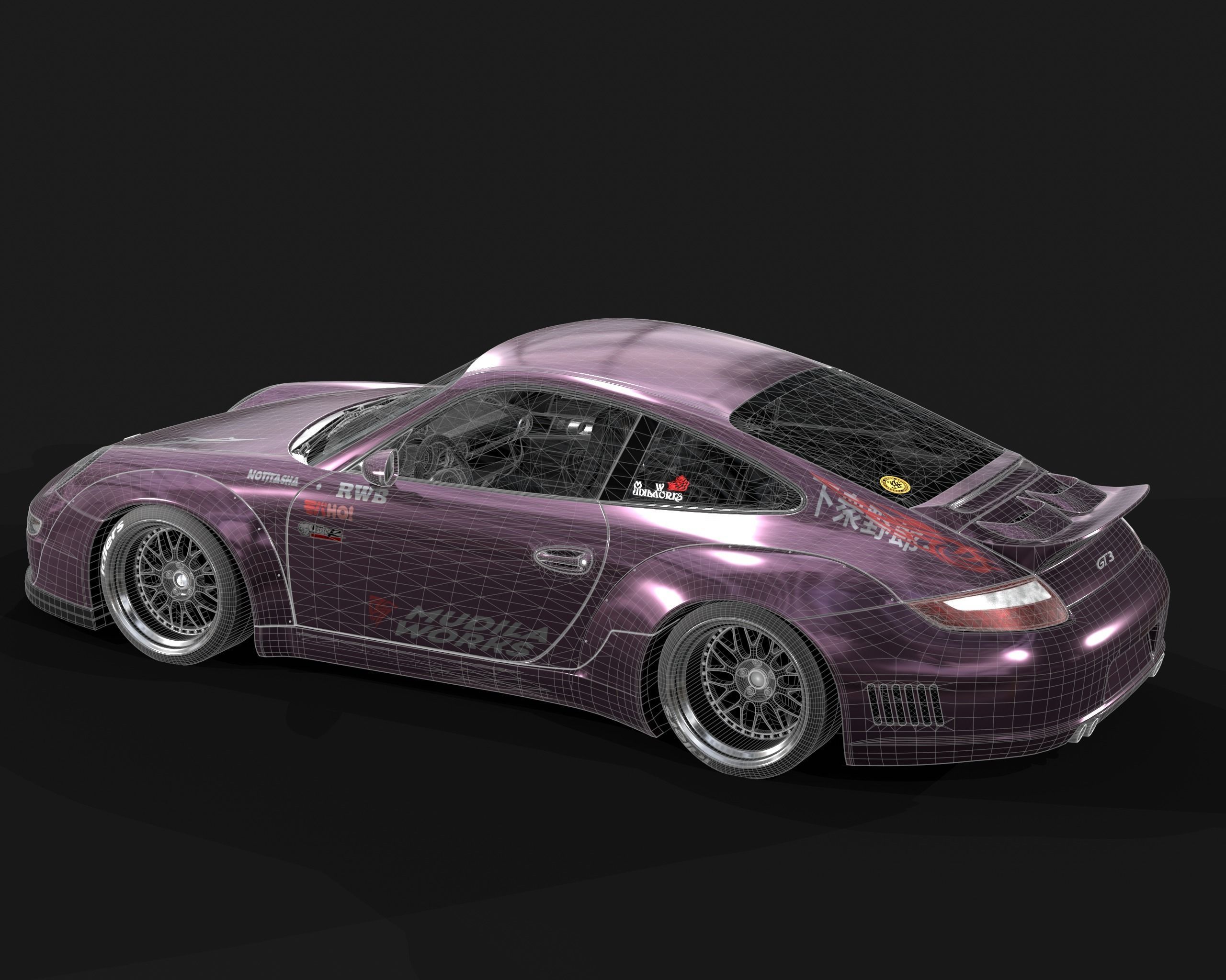 3D model RWB Widebody Kit for Porsche 911 997 VR / AR / low-poly | CGTrader