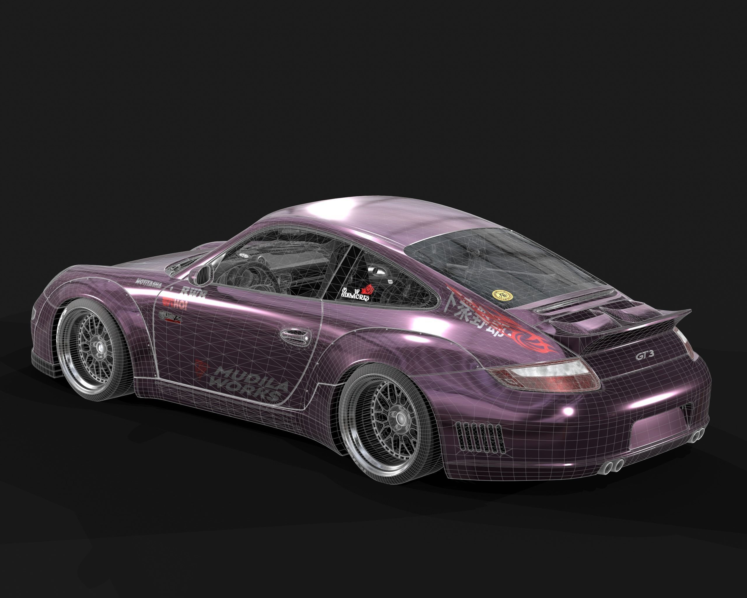 3D model RWB Widebody Kit for Porsche 911 997 VR / AR / low-poly | CGTrader
