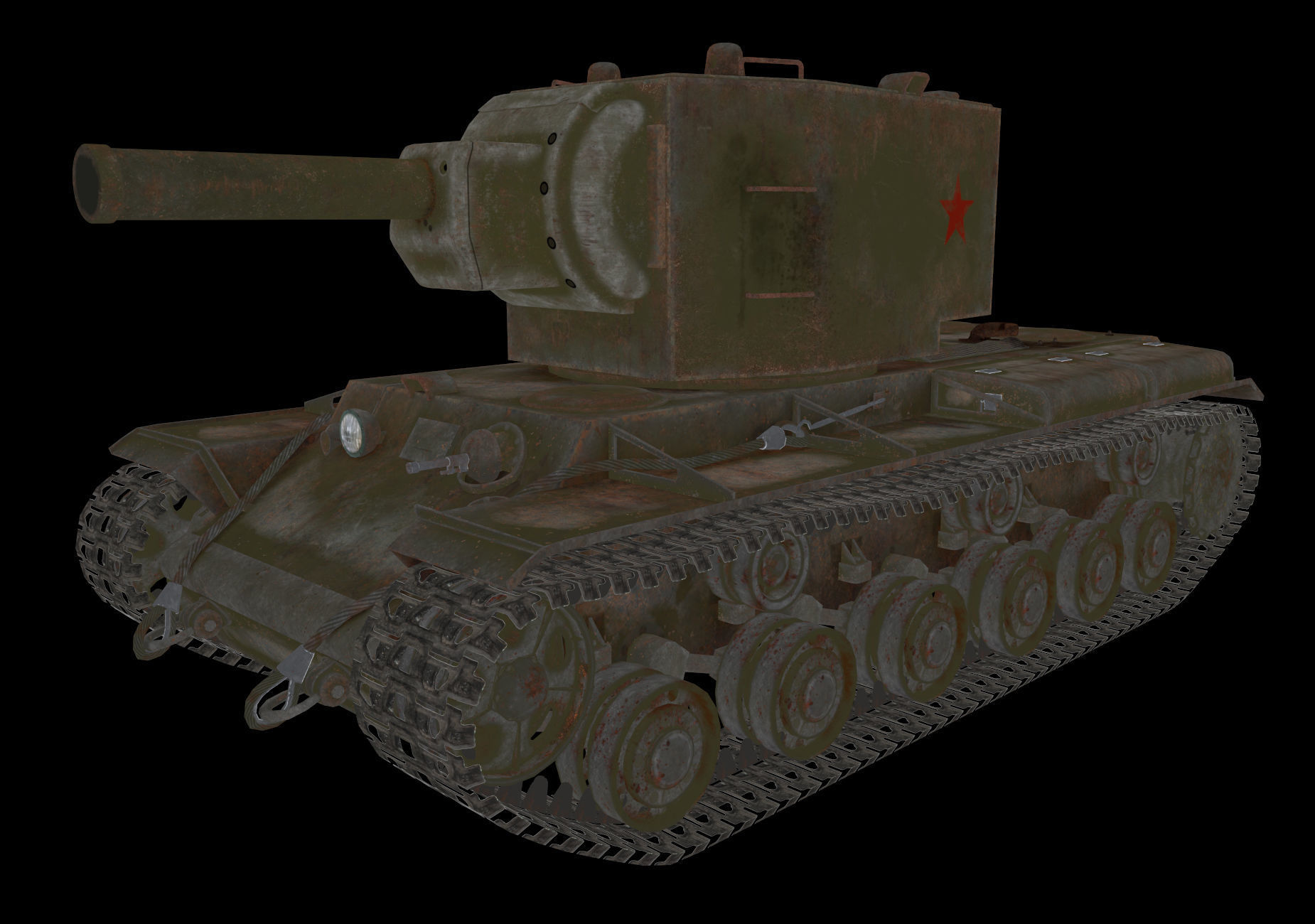 3D model KV-2 heavy tank 1940 VR / AR / low-poly | CGTrader