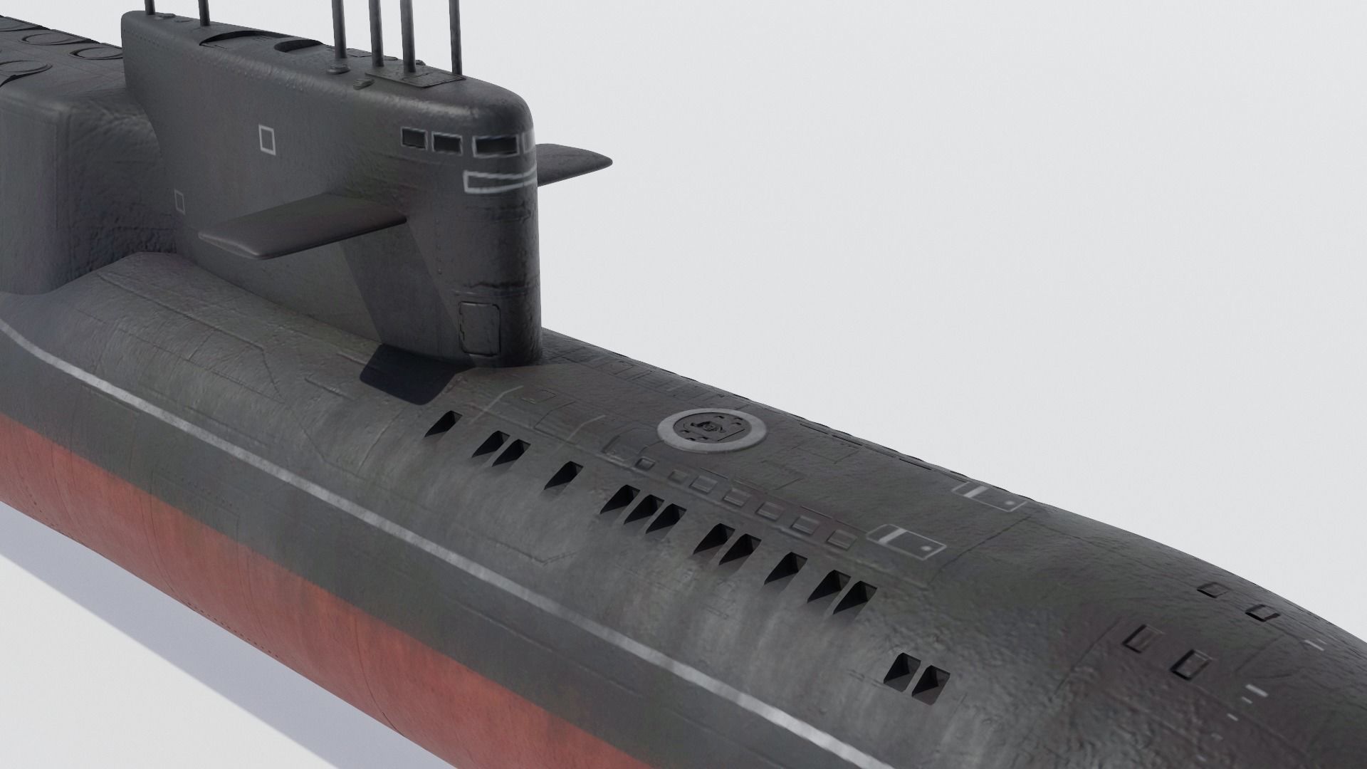 Russian Nuclear Strategic Submarine Project 667BDRM Delfin 3D model ...