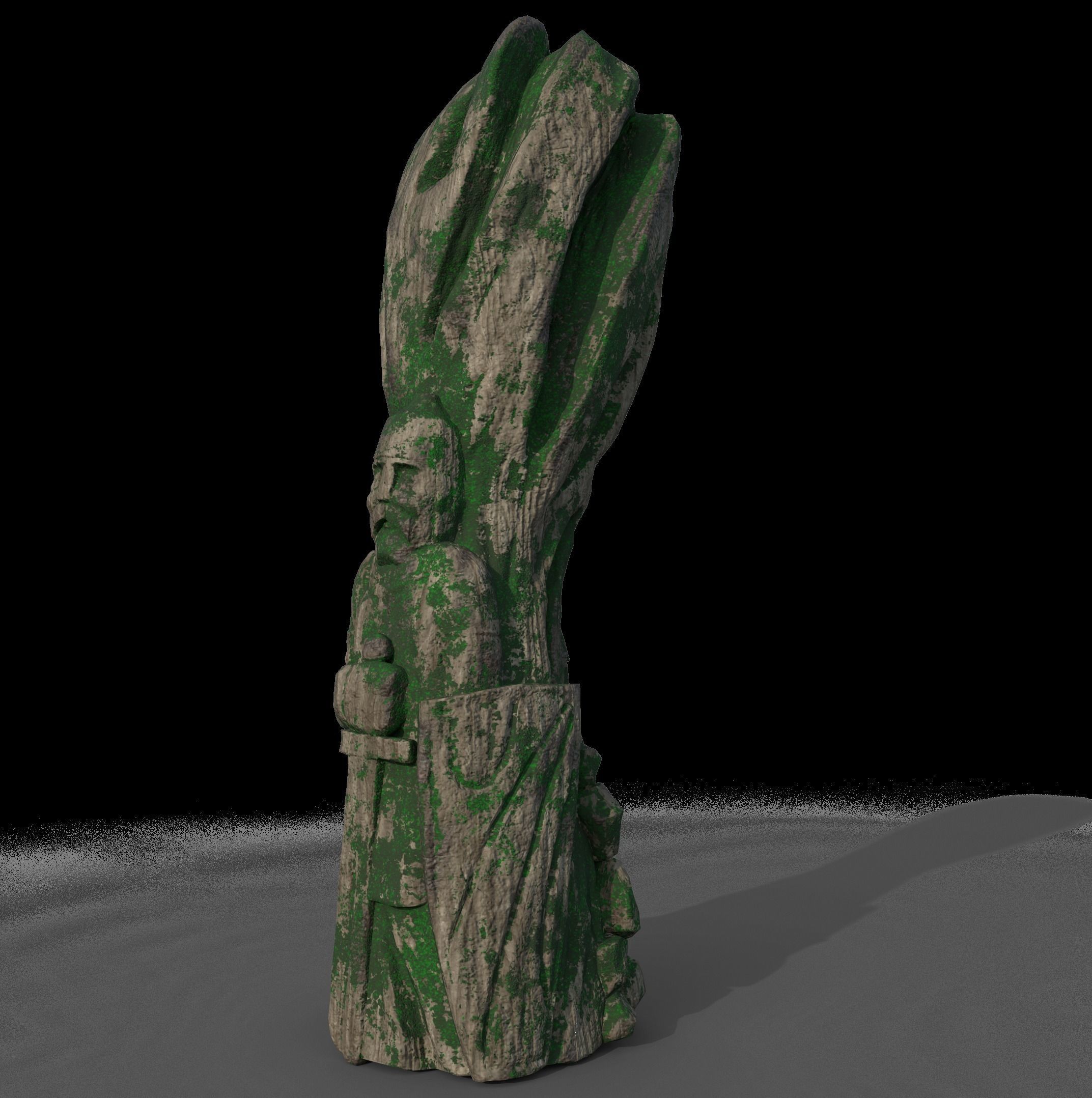 3D model Old Russian pagan idol PBR low-poly game ready VR / AR / low ...