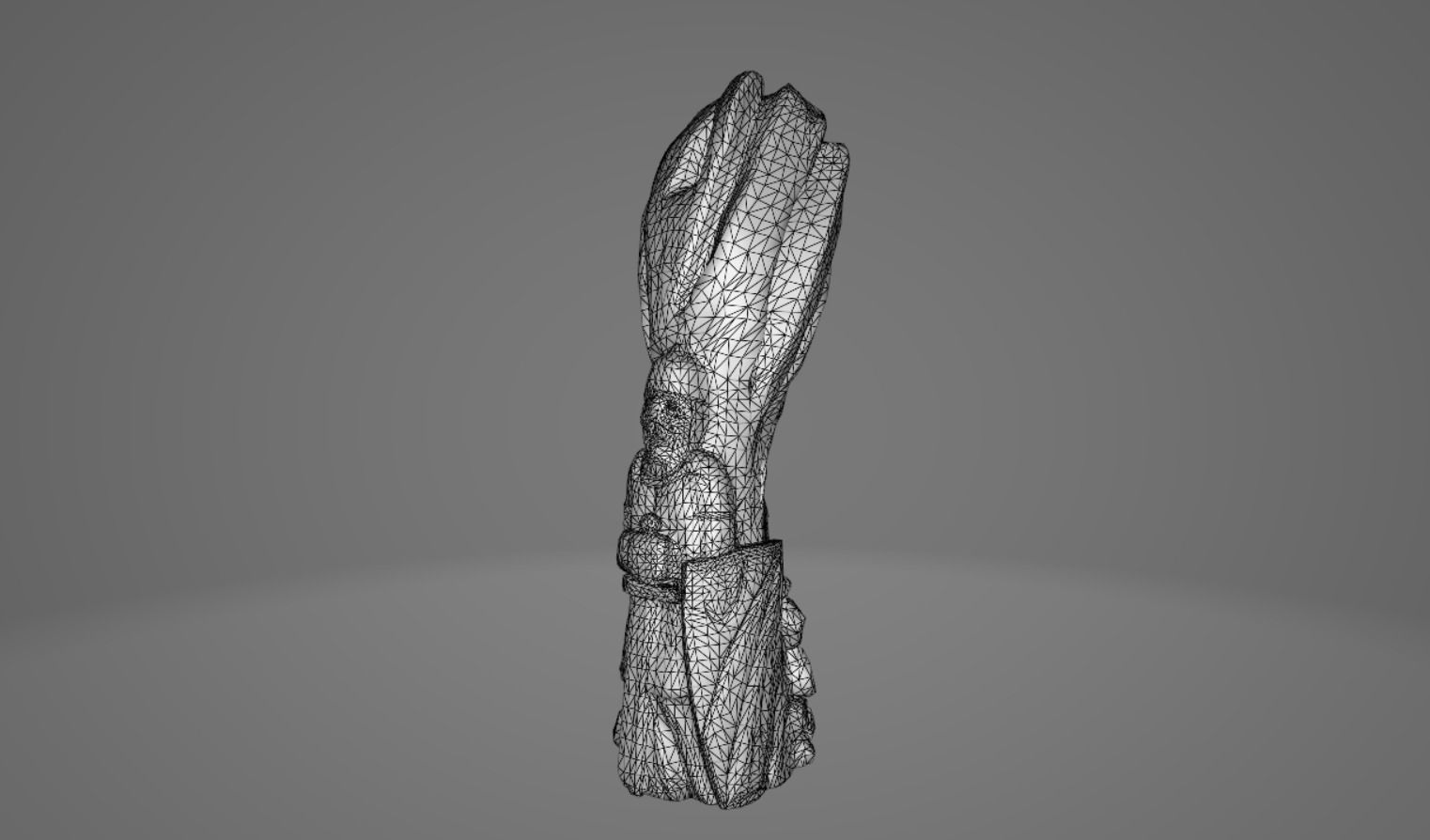 3D model Old Russian pagan idol PBR low-poly game ready VR / AR / low ...