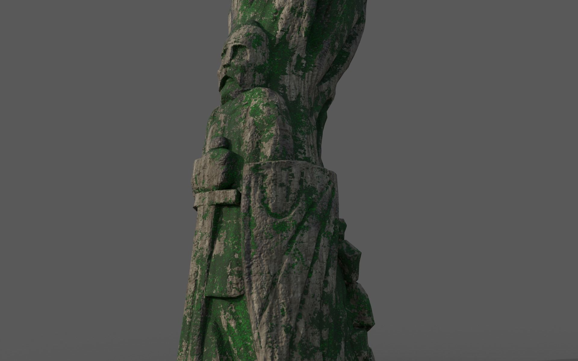 3D model Old Russian pagan idol PBR low-poly game ready VR / AR / low ...