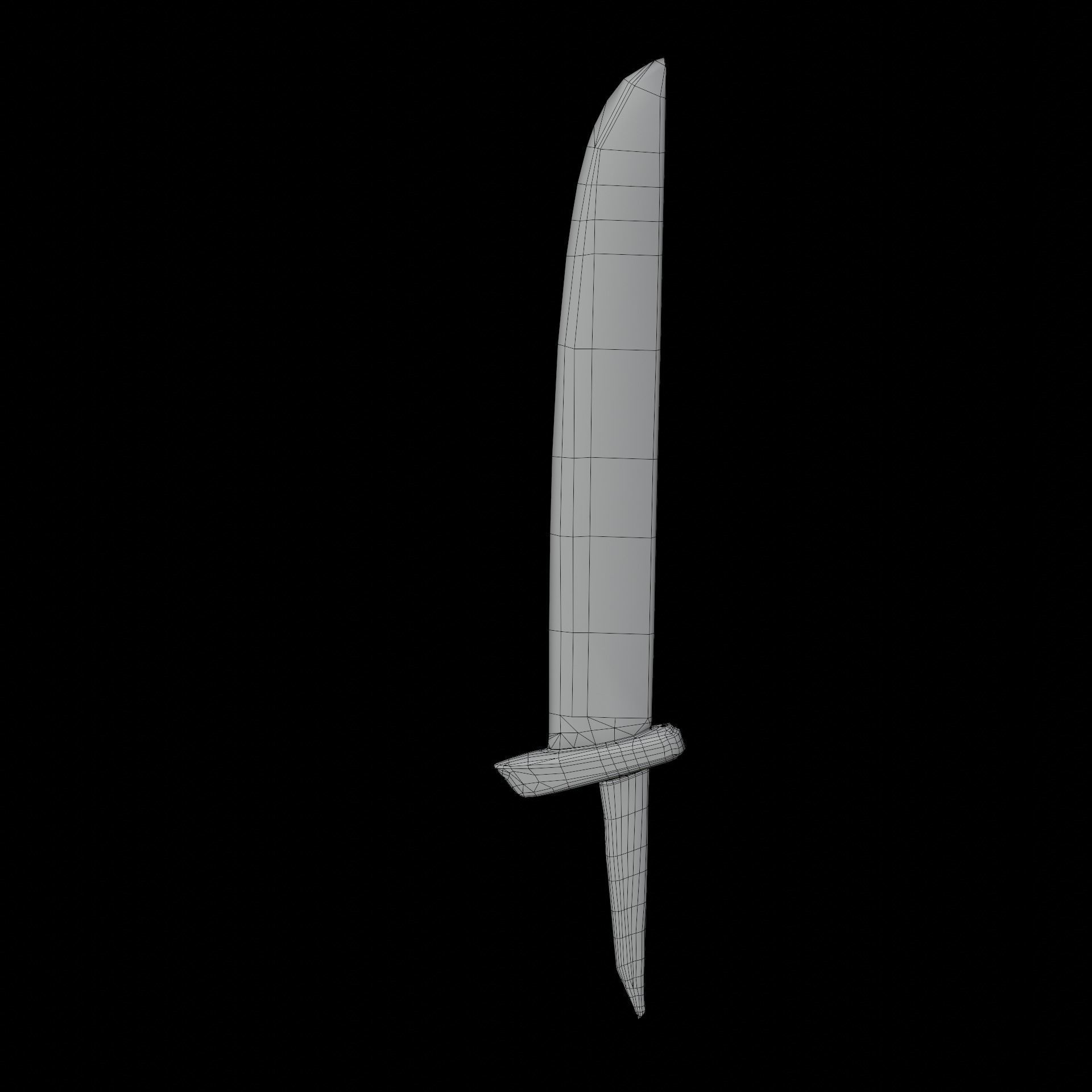 3D model Low quality model of low quality sword PBR low-poly game ready ...