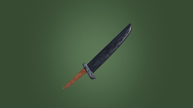 3D model Low quality model of low quality sword PBR low-poly game ready ...