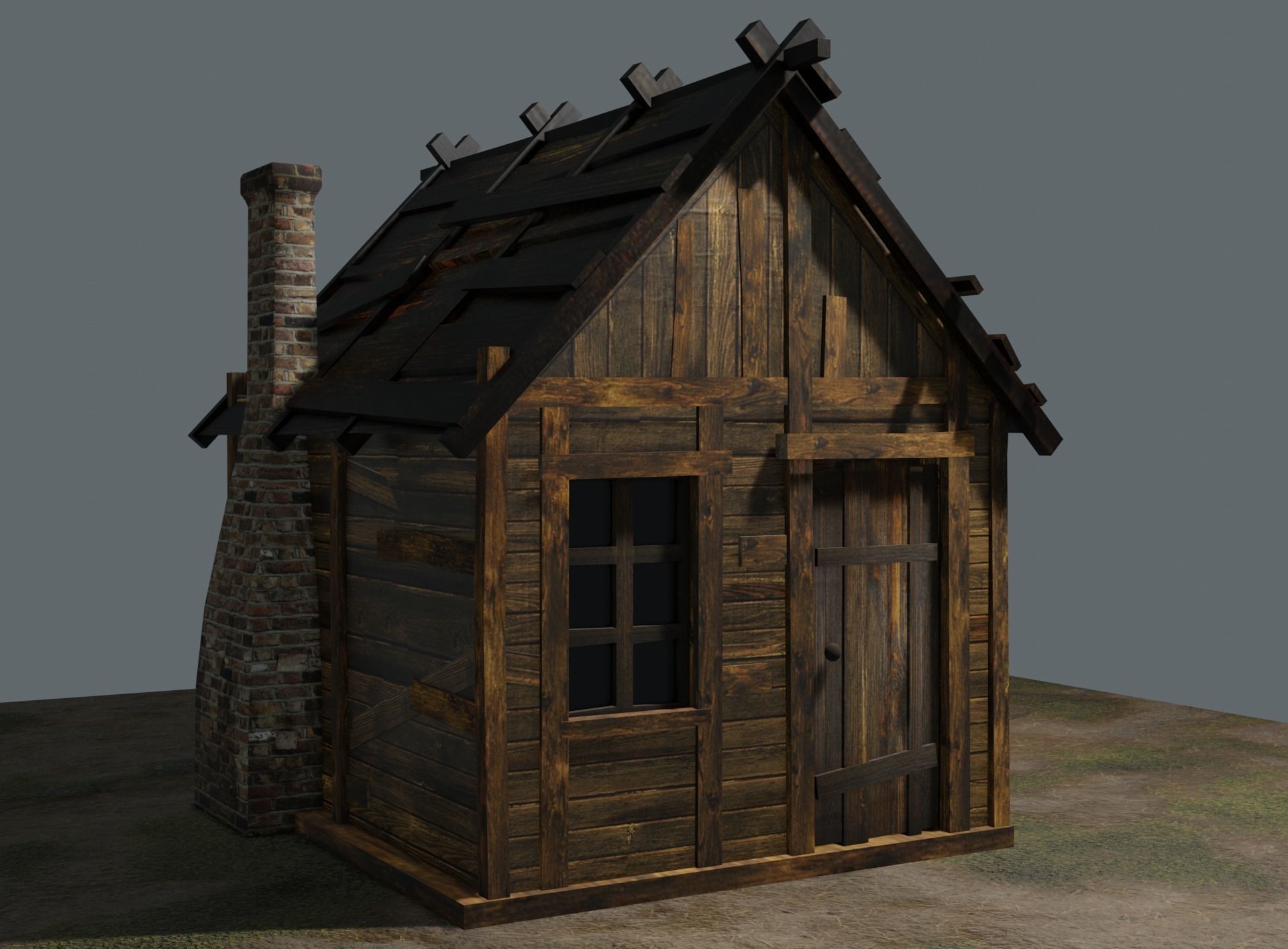 Old hut free VR / AR / low-poly 3D model | CGTrader