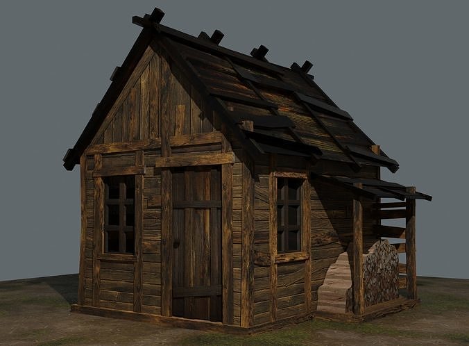 Old hut free VR / AR / low-poly 3D model | CGTrader