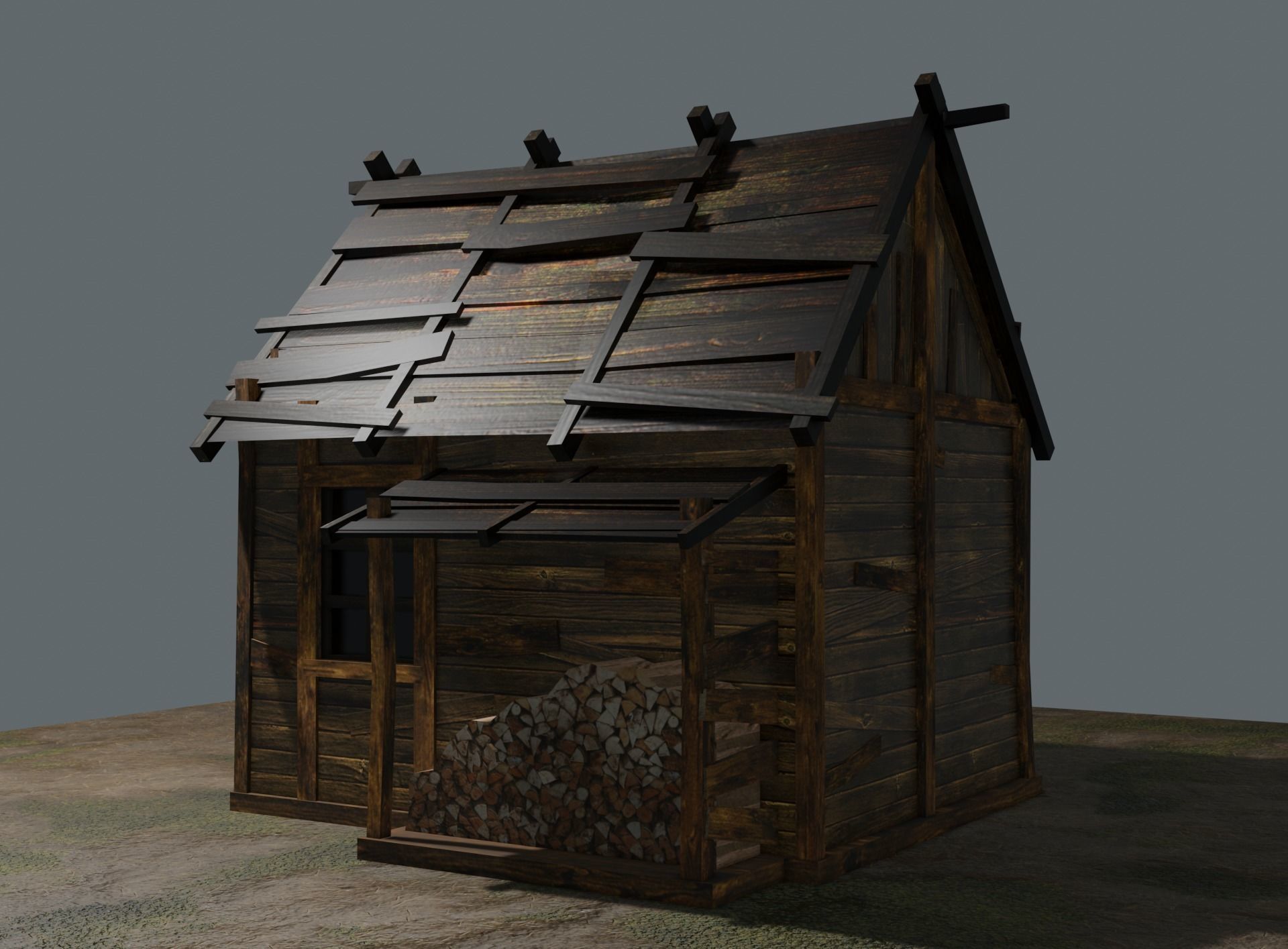 Old hut free VR / AR / low-poly 3D model | CGTrader