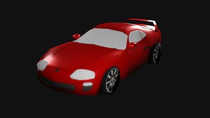 Toyota supra PS1 style free VR / AR / low-poly 3D model | CGTrader