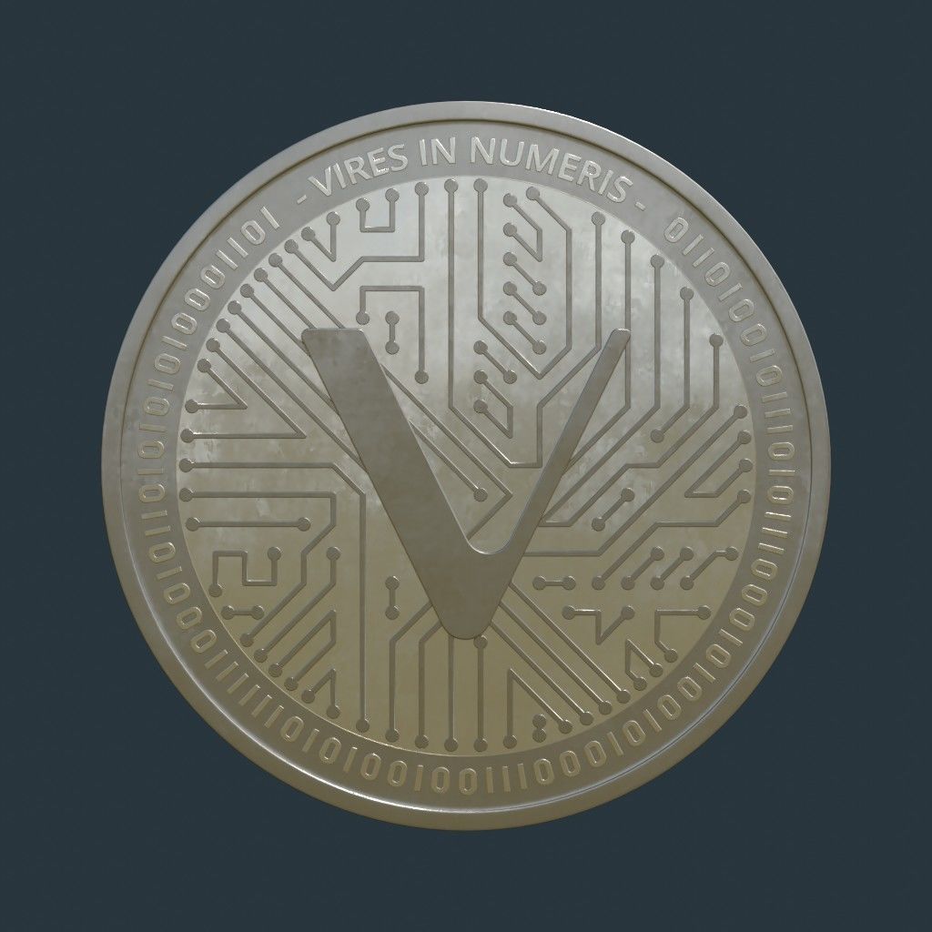 Vechain VET - Cryptocurrency Coin 3D model | CGTrader
