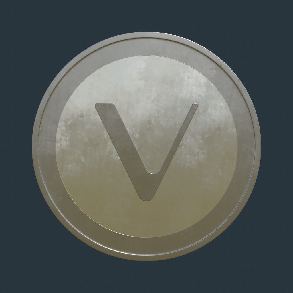 Vechain VET - Cryptocurrency Coin 3D model | CGTrader