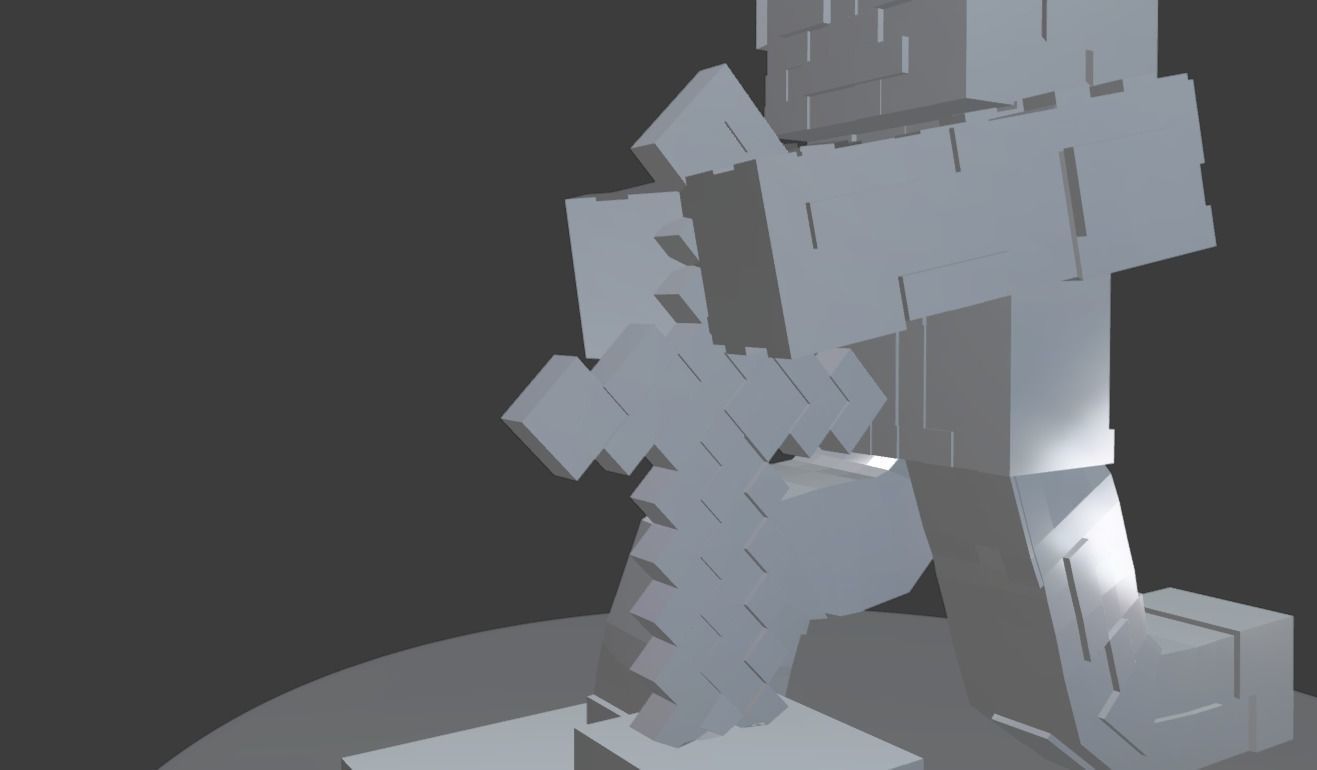 statue minecraft 3D model | CGTrader