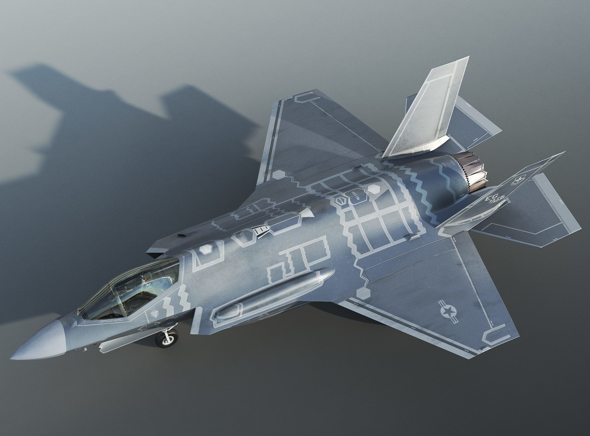 Lockheed Martin F-35A Lightning II rigged 3D model rigged | CGTrader
