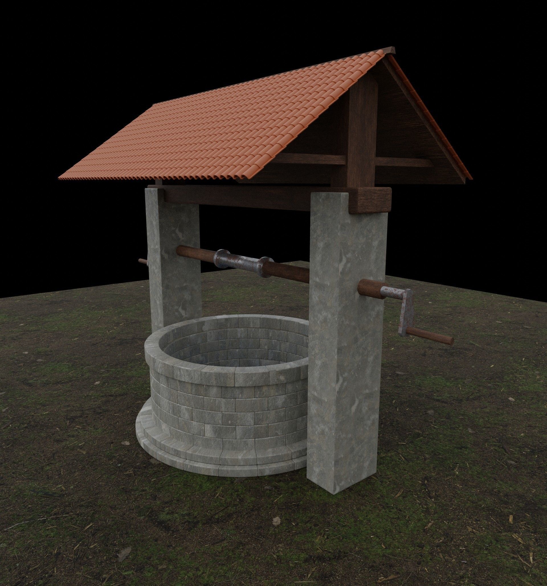 water well 3D model | CGTrader