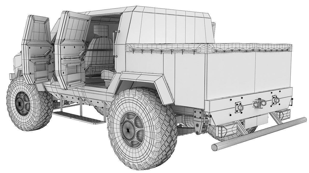 Military vehicle 3D model animated rigged | CGTrader